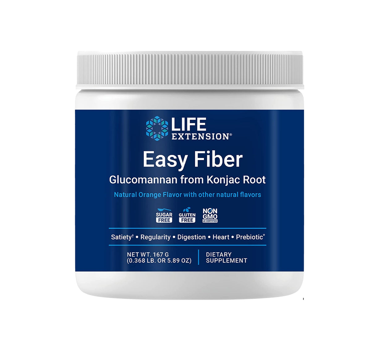 Life Extension Easy Fiber Glucomannan from Konjac Root 0.37 lb ...