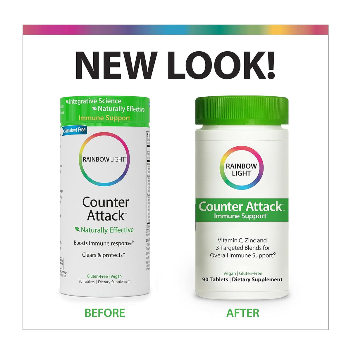 Rainbow Light, Counter Attack, 30 Tablets – Healthlandcenter