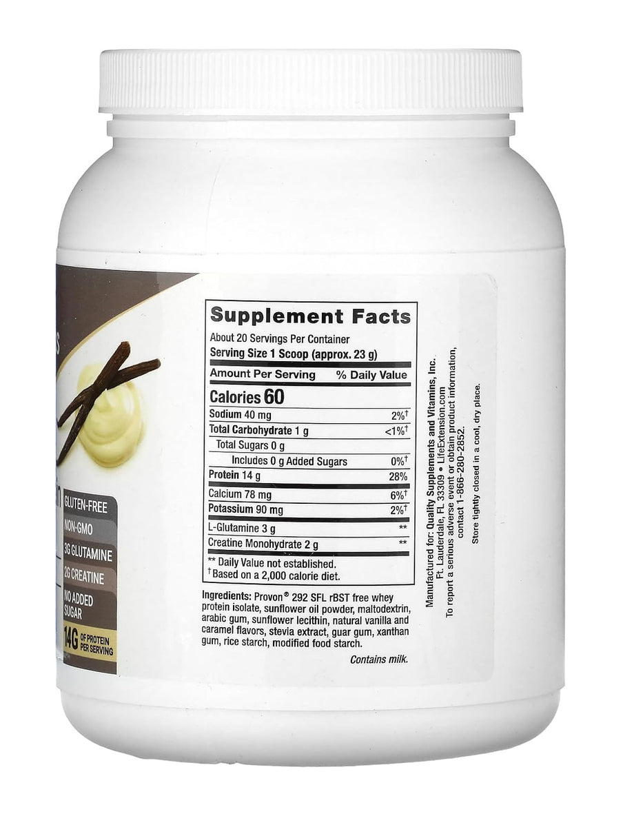 Life Extension Wellness Code® Advanced Whey Protein Isolate (Vanilla ...