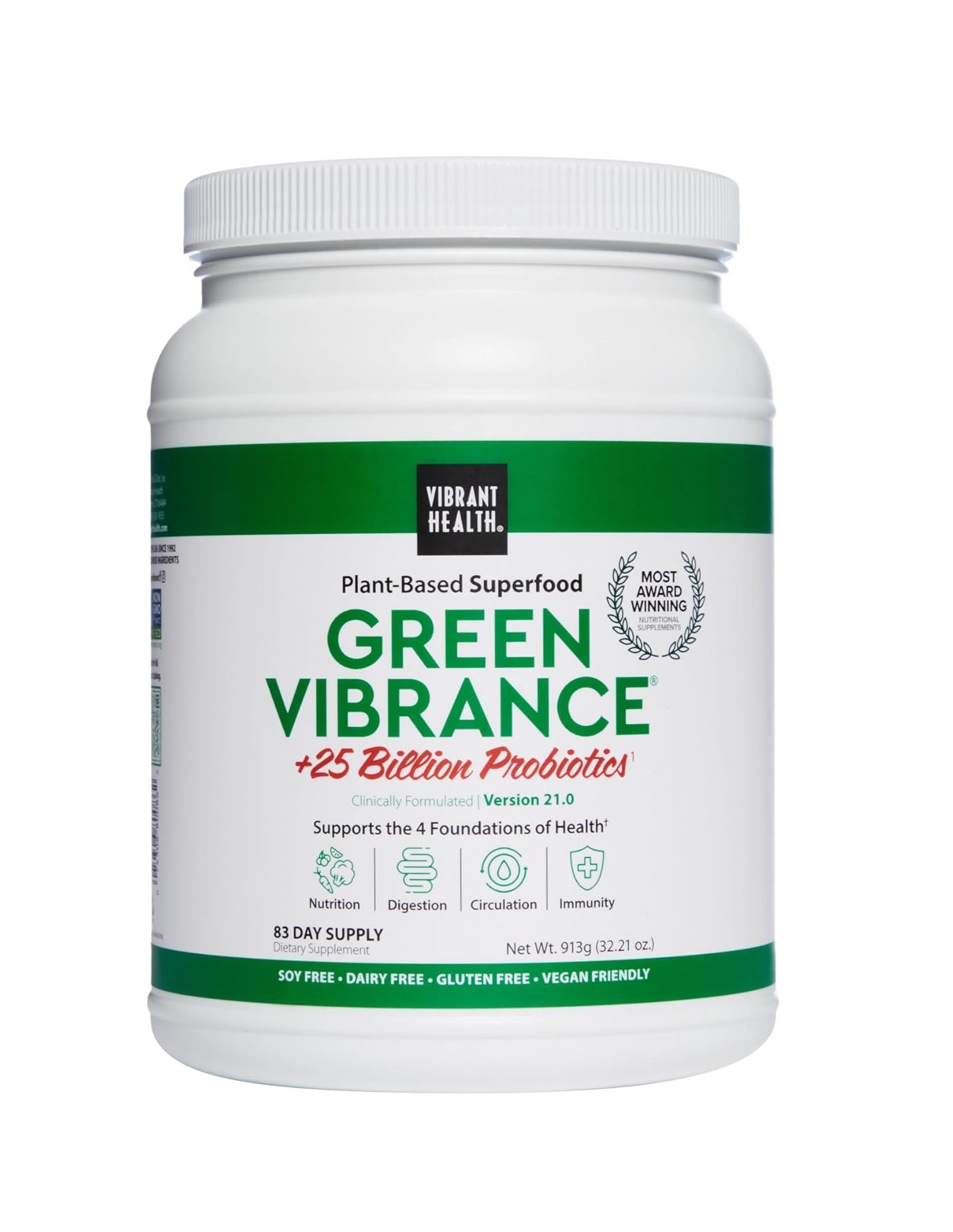 Vibrant Health-Green Vibrance Powder -83 Servings – Healthlandcenter