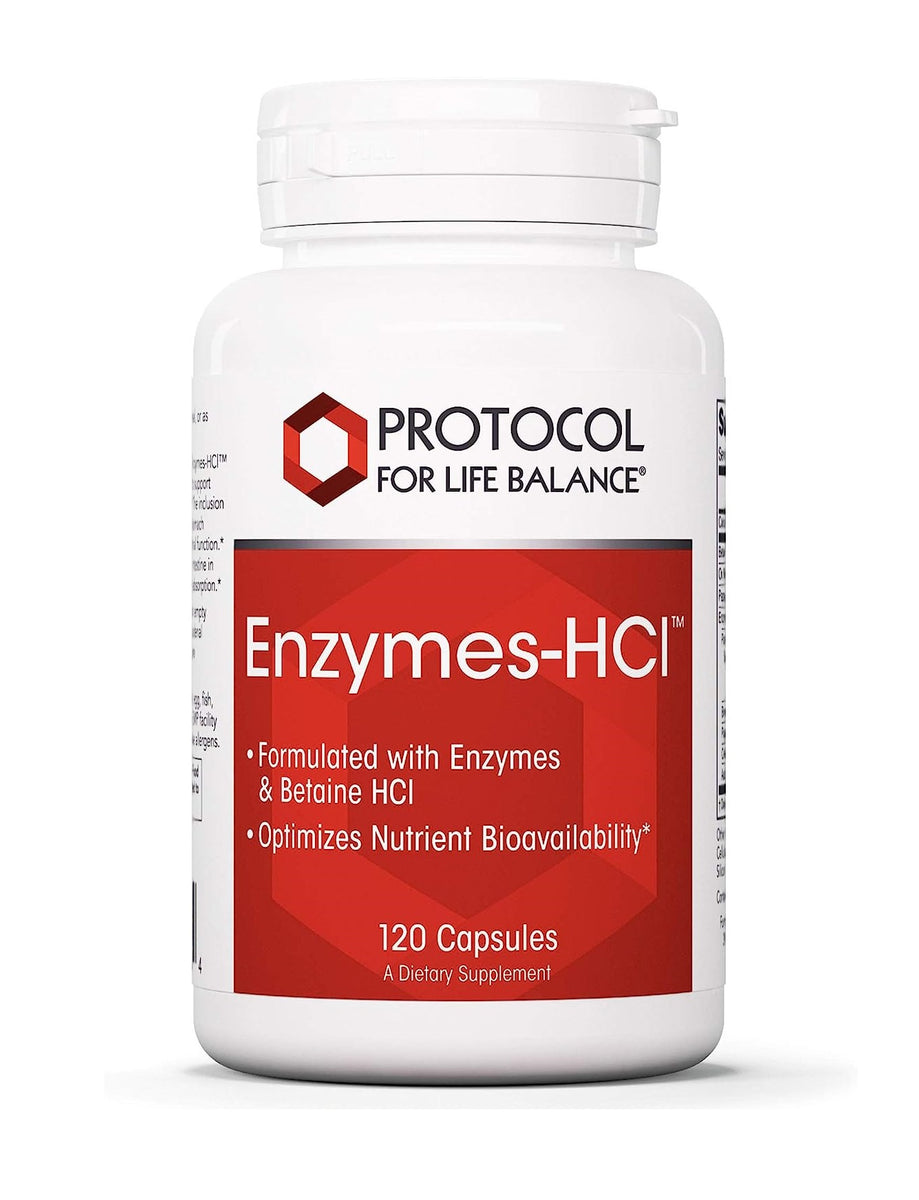 Protocol for Life Balance, Enzymes-HCI, 120 Capsules – Healthlandcenter