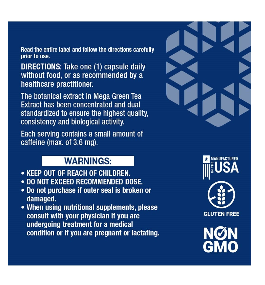 Life Extension, Mega Green Tea Extract, Decaffeinated, 100 Vegetarian ...