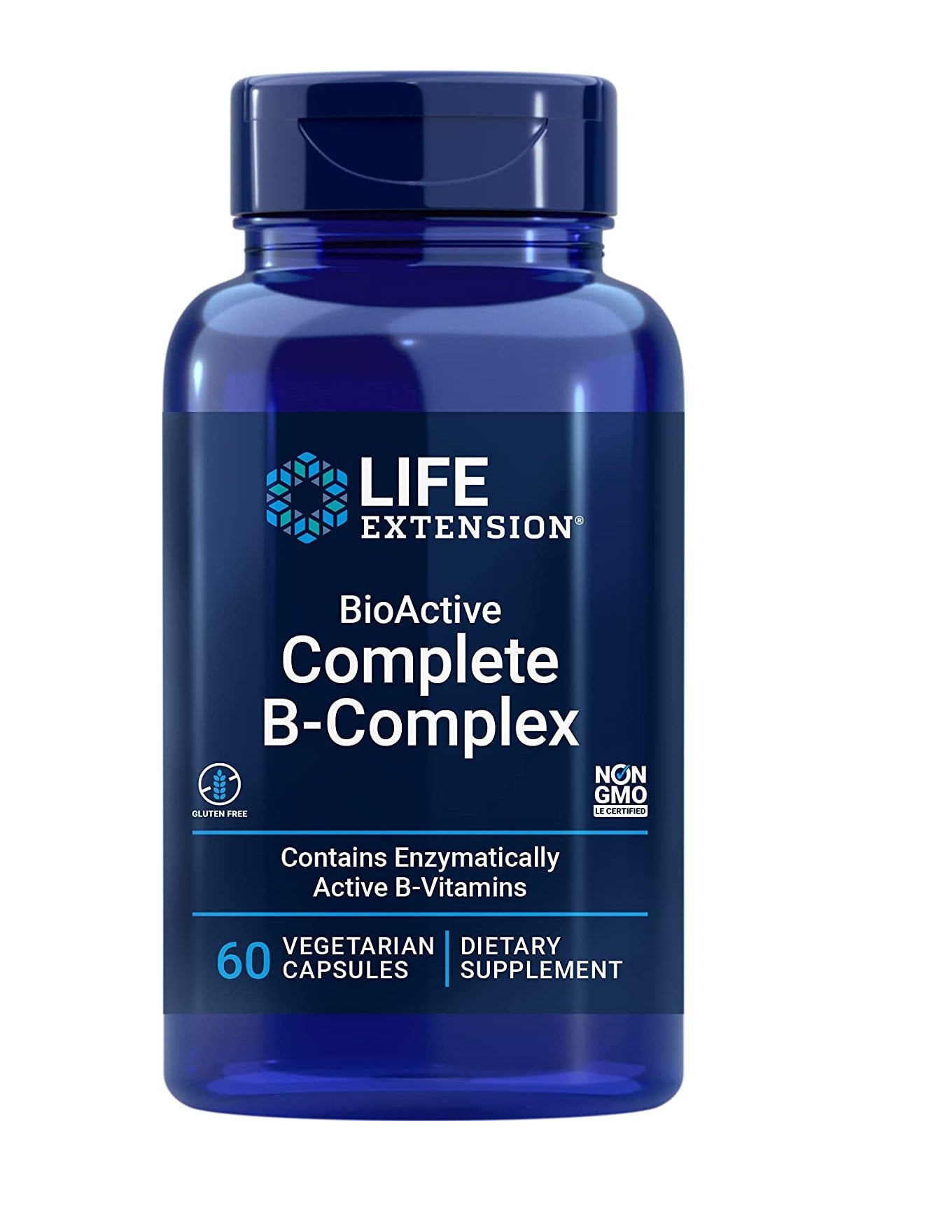 Life Extension BioActive Complete B Complex 60 Vegetarian Capsules ...