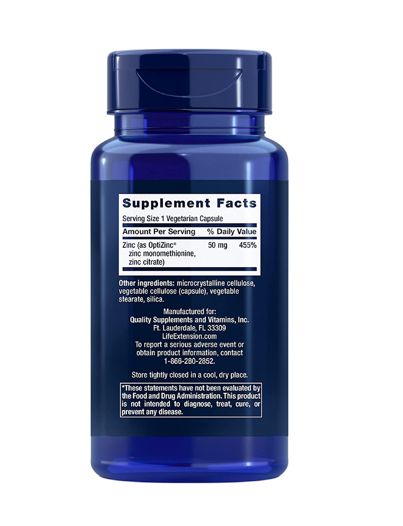 Life Extension Zinc Caps 50 Mg 90 Vegetarian Capsules – Healthlandcenter