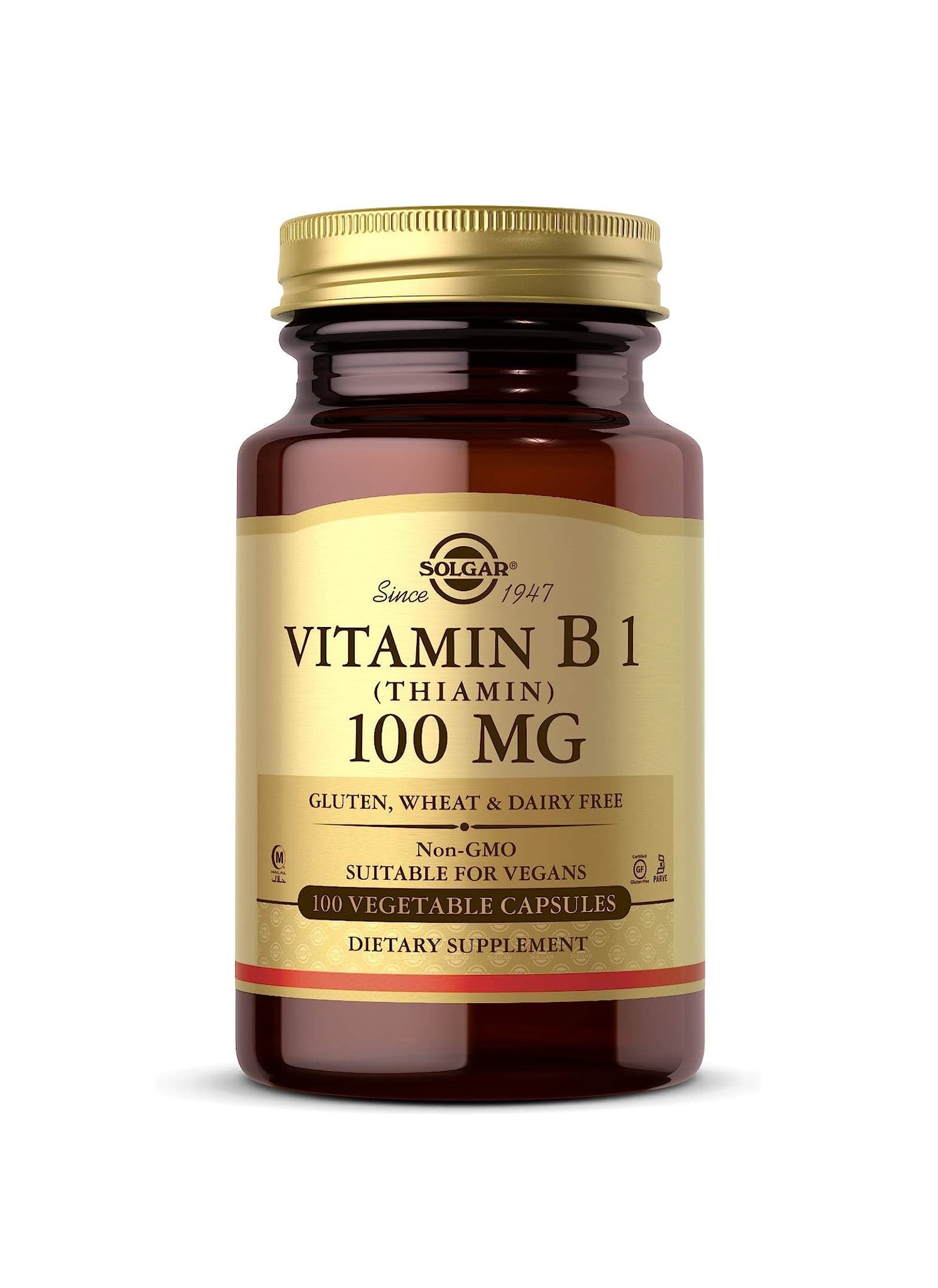 Solgar, Vitamin B1, 100 mg, 100 Vegetable Capsules – Healthlandcenter