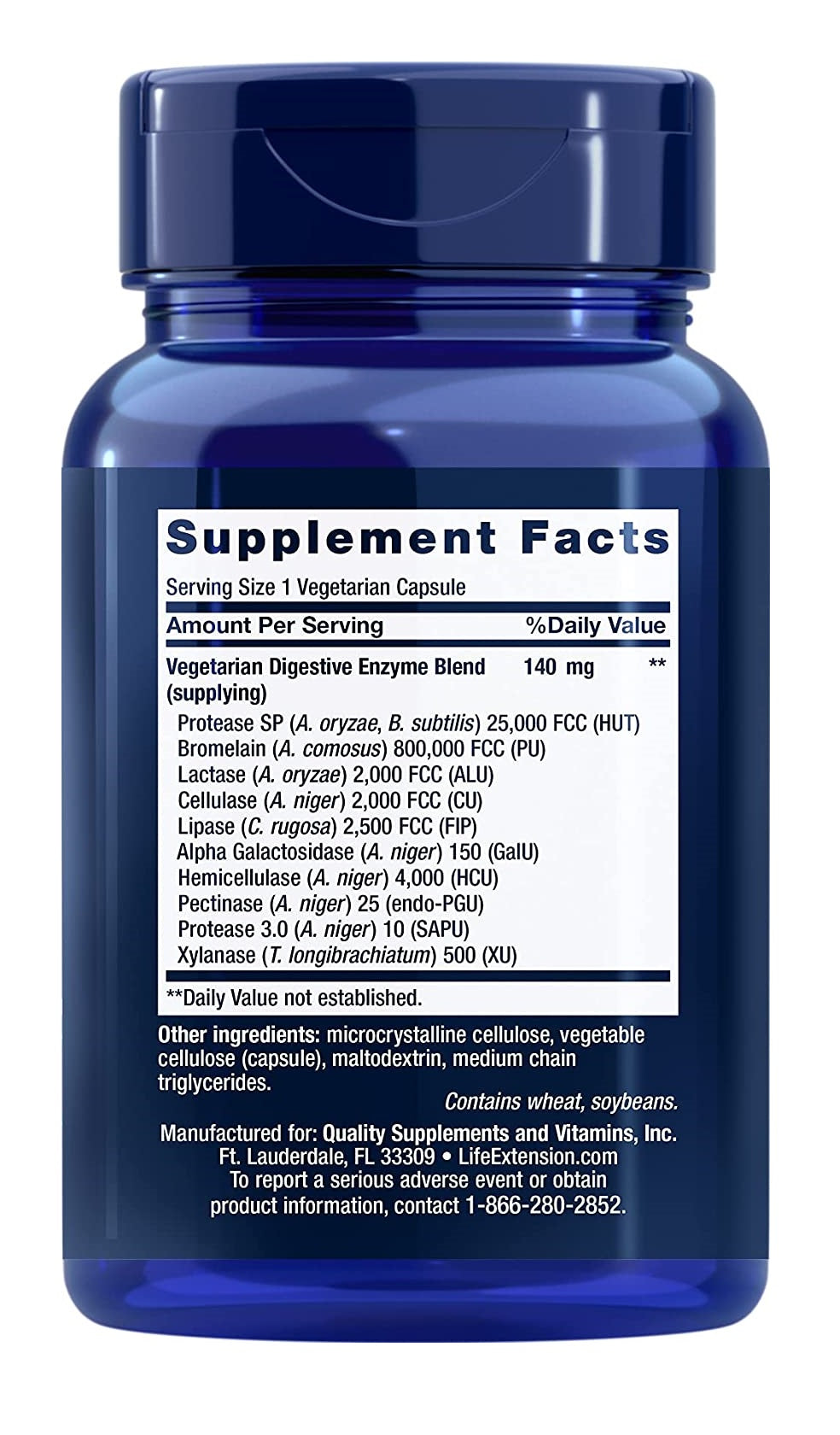 Life Extension, Enhanced Super Digestive Enzymes, 60 Vegetarian Capsul ...