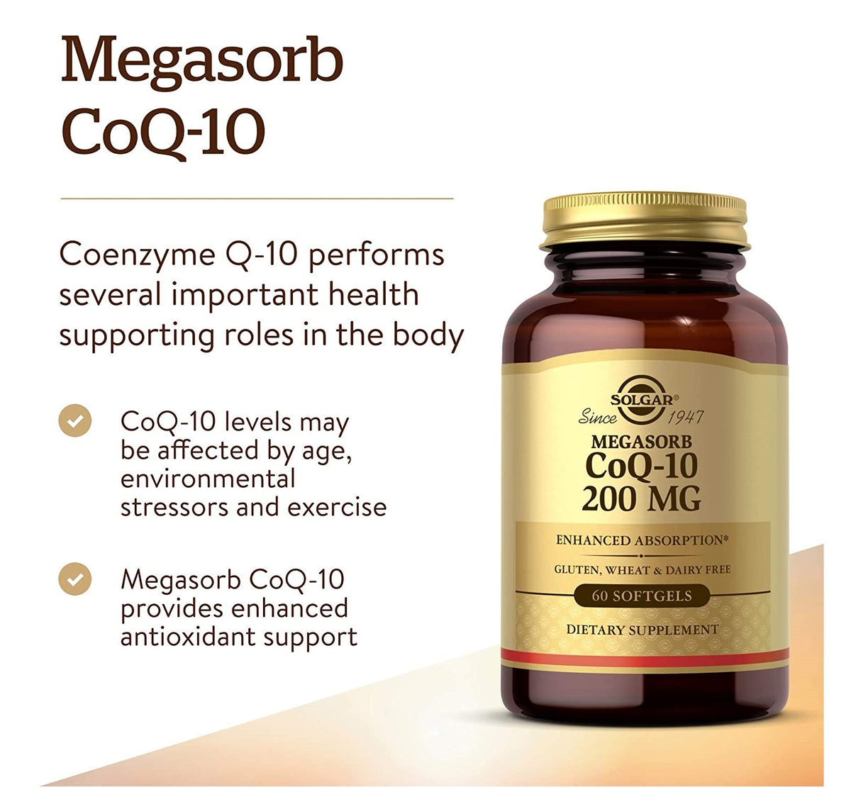 SOLGAR Coq-10 200mg 60 Softgels – Healthlandcenter