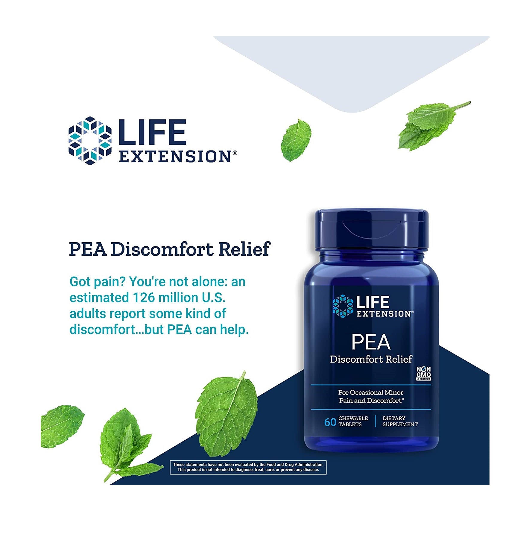 Life Extension, Discomfort Relief, 60 Chewable Tablets – Healthlandcenter