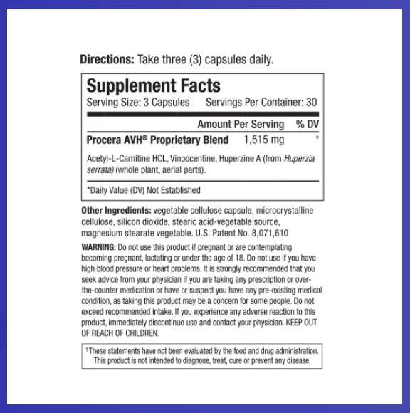 Procera AVH 90 Capsules – Healthlandcenter