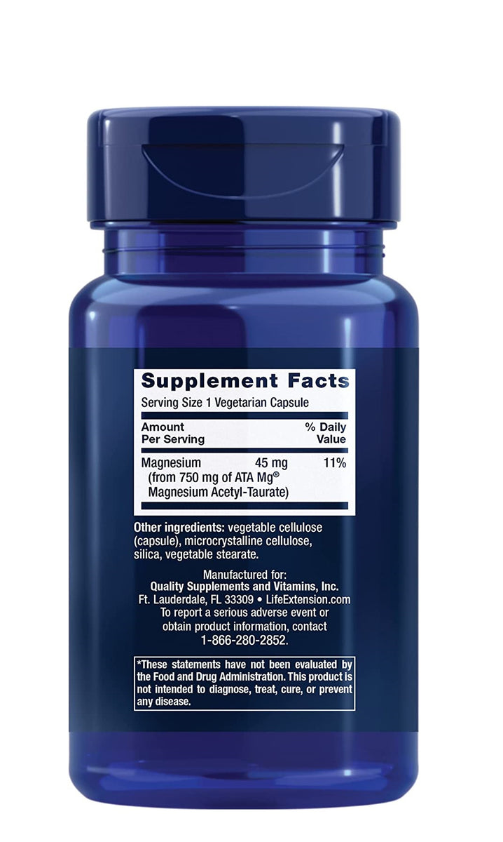 Life Extension Calm-Mag - Bioavailable Form of Magnesium Acetyl Taurin ...